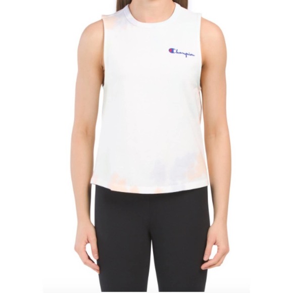 Champion | Tops | Champion The Boyfriend Tie Dye Logo Muscle Tank ...